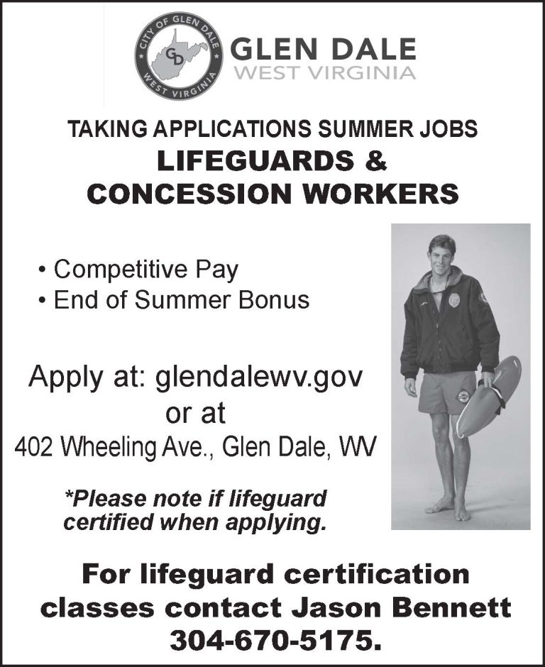 2025 Summer Pool Employees – City of Glen Dale, WV